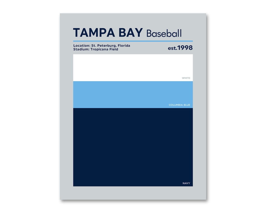 TAMPA BAY RAYS Team Color Swatch Photo Picture Baseball Poster Print ...