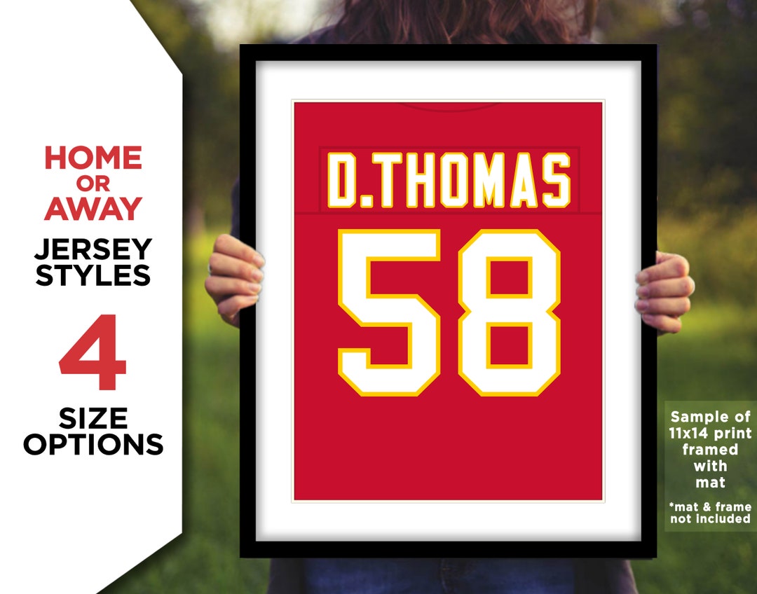 DERRICK THOMAS Jersey Photo Picture Art Kansas City Chiefs KC Football ...