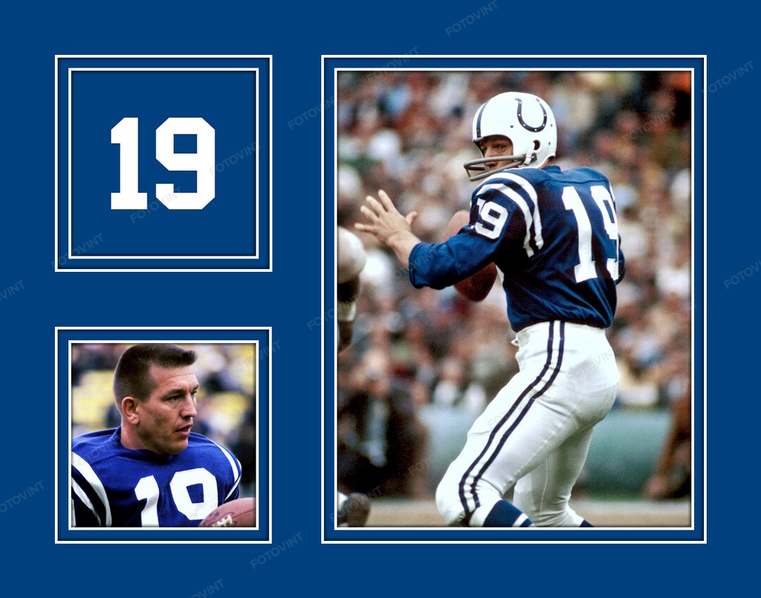 JOHHNY UNITAS Photo Collage Print BALTIMORE Colts Football Picture ...