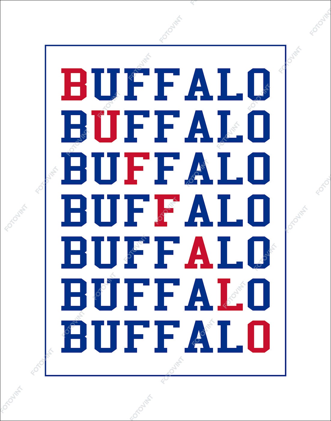 BUFFALO BILLS Photo Picture FOOTBALL Letter Fan Poster Print | Etsy