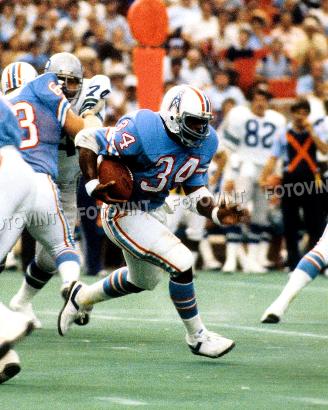 EARL CAMPBELL Photo Picture Houston OILERS Football Photograph Print ...