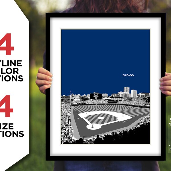 Chicago Cubs Print - Etsy