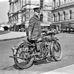 1924 Motorcycle POLICE OFFICER Photo Picture Washington D.C. DCPD ...