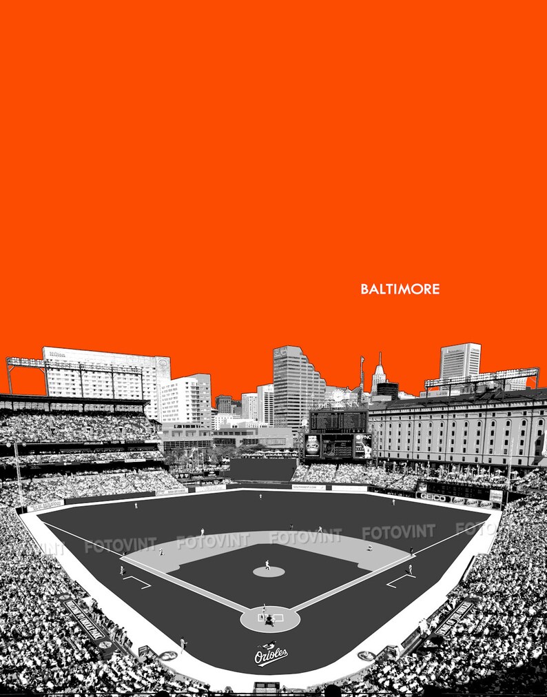 CAMDEN YARDS Photo Picture BALTIMORE Orioles Baseball Stadium - Etsy