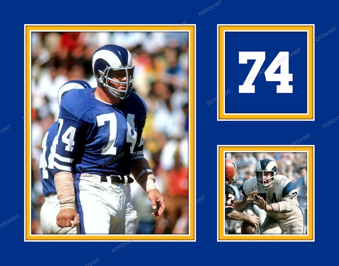 MERLIN OLSEN Collage Photo Picture Los Angeles RAMS Football Poster ...