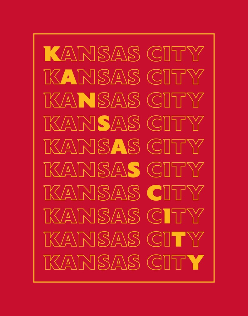 KANSAS CITY CHIEFS Photo Picture Football Team Letter Print - Etsy