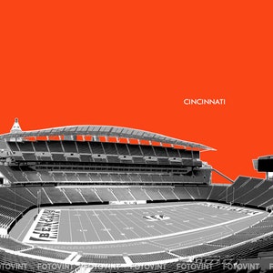CINCINNATI BENGALS Paycor Stadium Photo Picture Football Skyline Print ...
