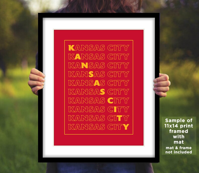 KANSAS CITY CHIEFS Photo Picture Football Team Letter Print - Etsy