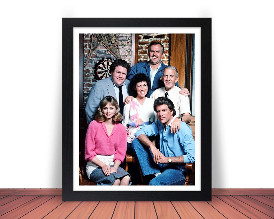Framed CHEERS Cast Sam, Diane, Carla, Coach, Norm & Cliff Photo Picture ...