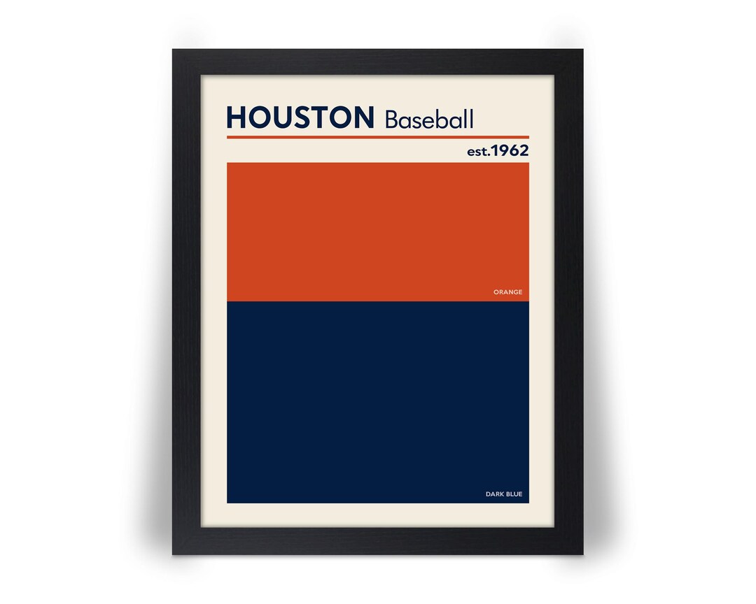 HOUSTON ASTROS Comparable BASEBALL Color Swatch Photo Picture Poster ...
