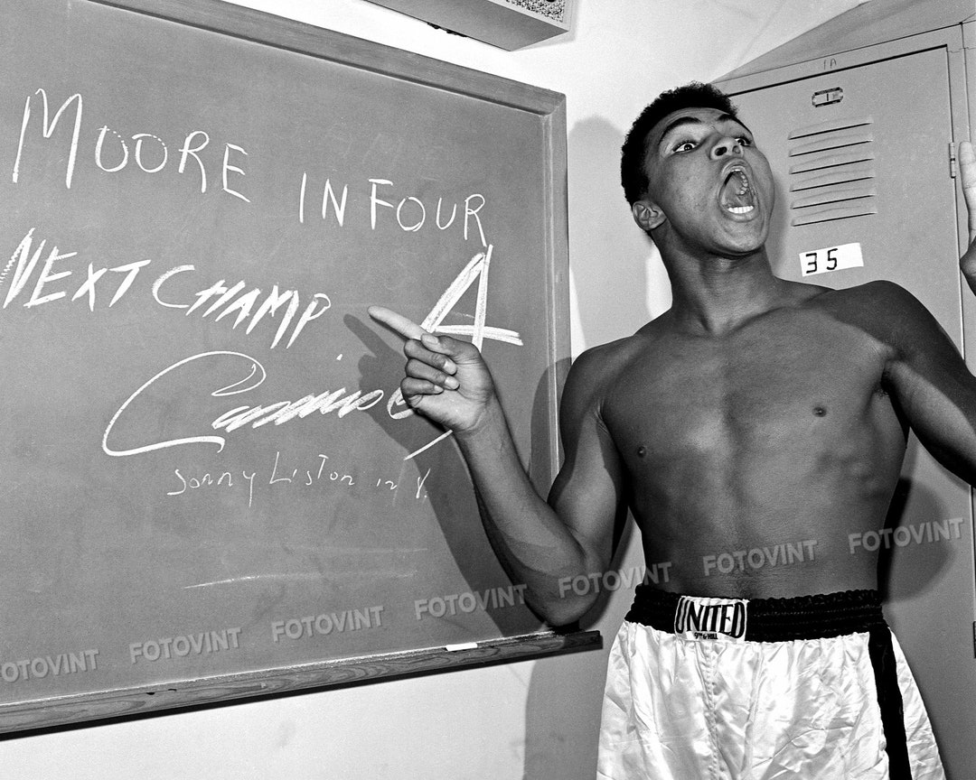 CASSIUS CLAY muhammad Ali Photo Picture 1963 Vs Archie Moore Vintage ...