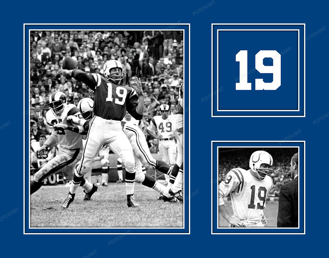 JOHHNY UNITAS Photo Collage Print BALTIMORE Colts Football Picture ...