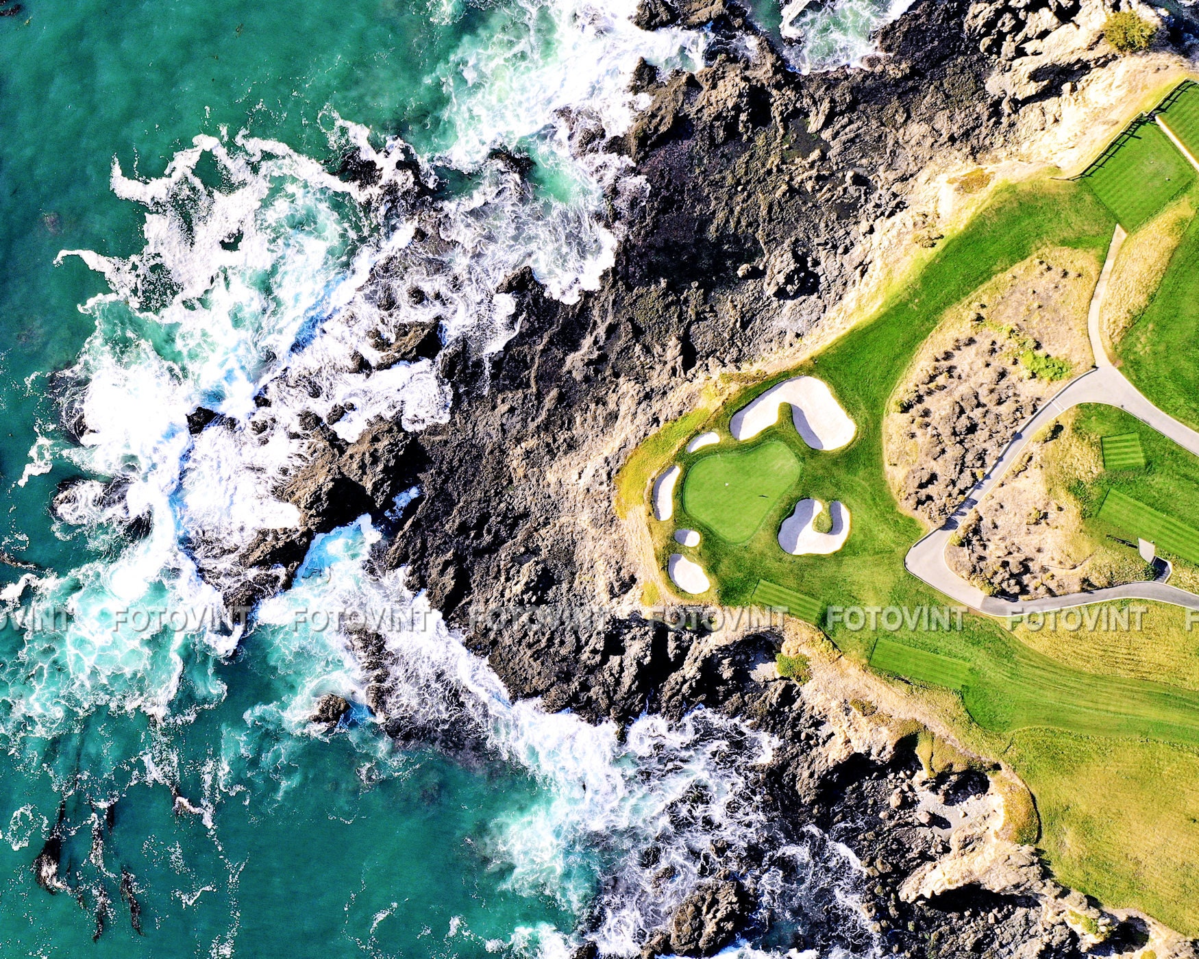 Golf Hole Aerial View