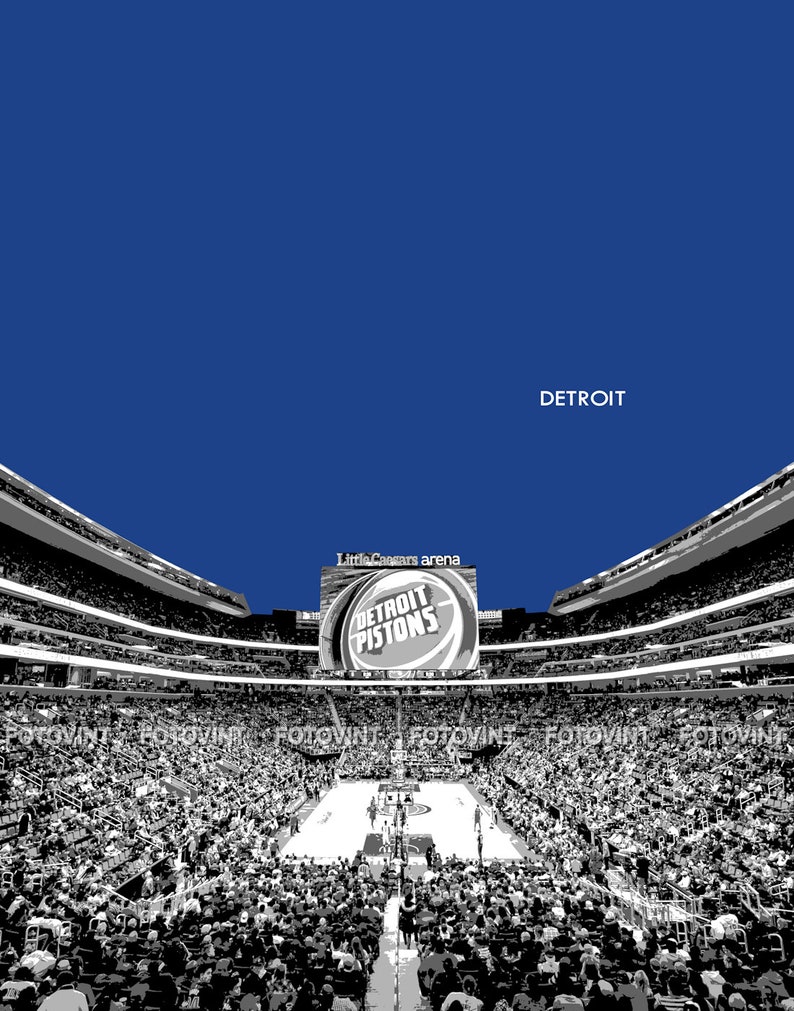 DETROIT PISTONS Photo Picture Little Caesars Arena Basketball - Etsy