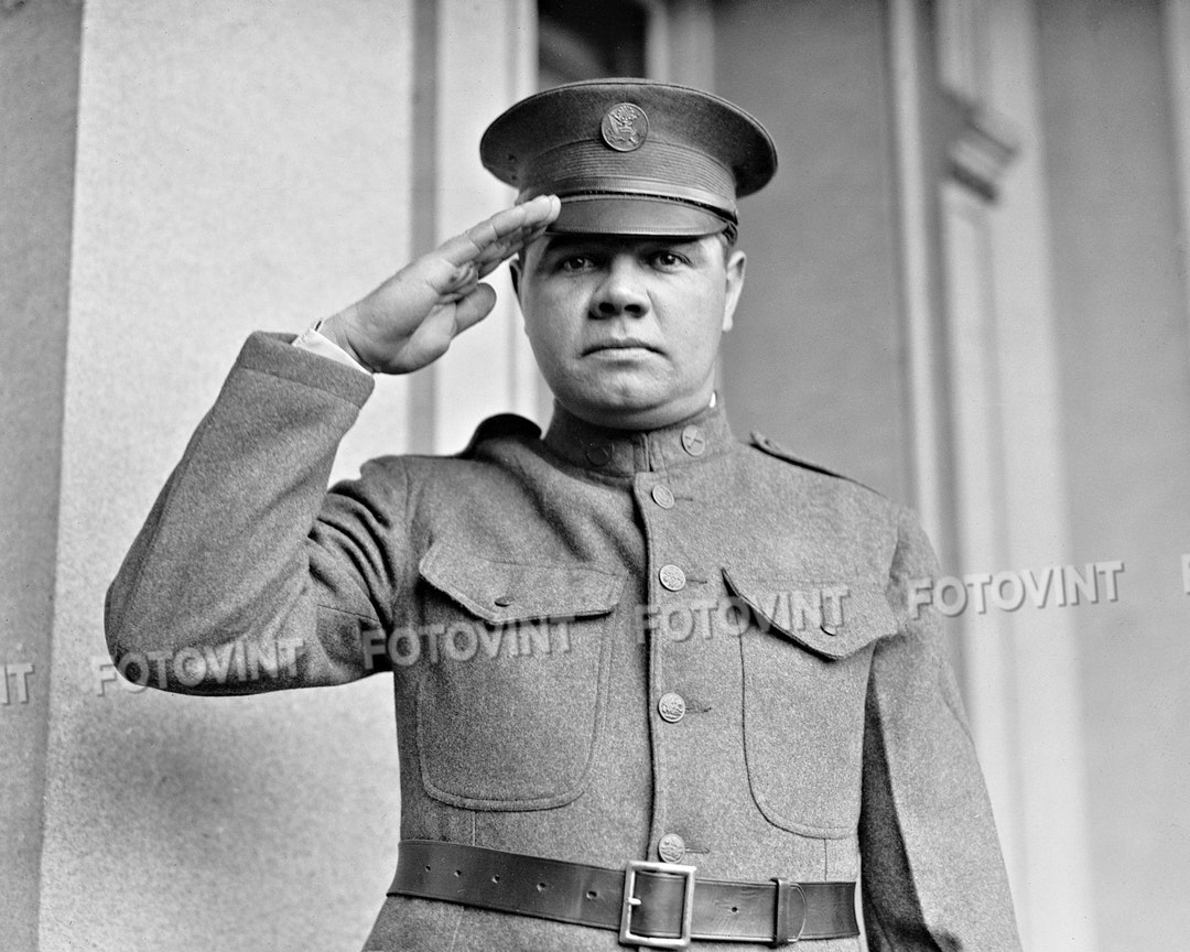 BABE RUTH Photo Picture New York YANKEES 1924 Army National Guard ...