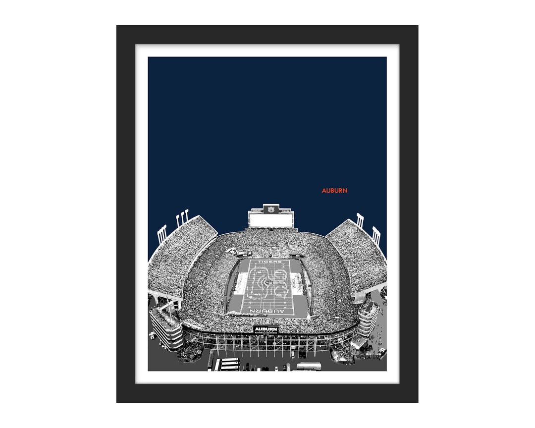 Framed JORDAN-HARE STADIUM Photo Picture Auburn, Alabama Pat Dye Field ...
