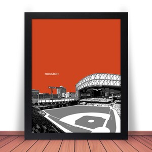 MINUTE MAID PARK Houston Astros Photo Picture Baseball Stadium Skyline ...