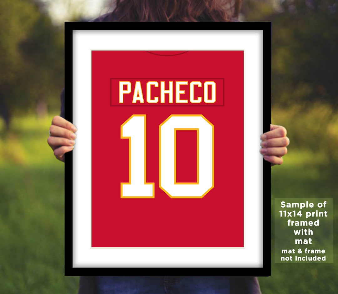 ISIAH PACHECO Jersey Photo Art Kansas City Chiefs Home/away KC Red or ...