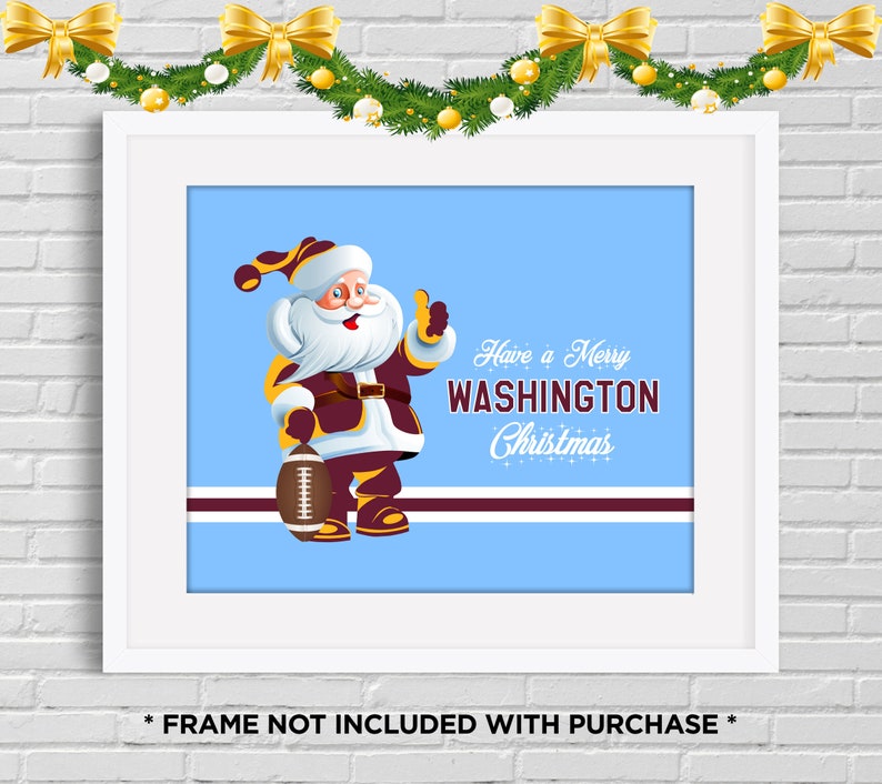 WASHINGTON COMMANDERS Christmas Photo Picture Santa Claus - Etsy