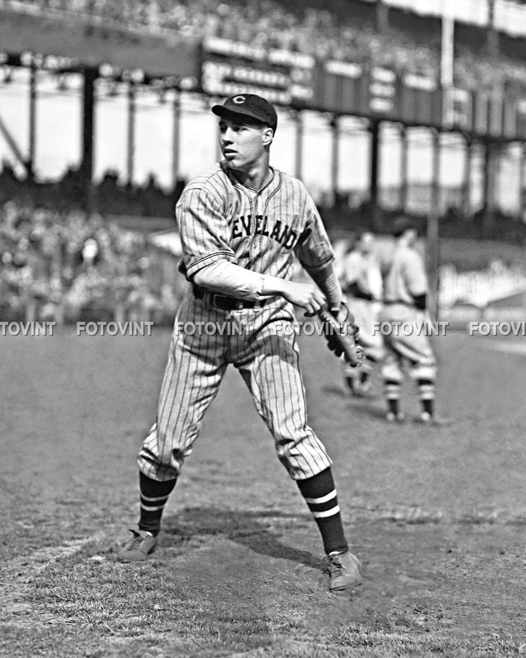 Bob Feller 1938 CLEVELAND INDIANS Photo Picture Vintage Baseball ...