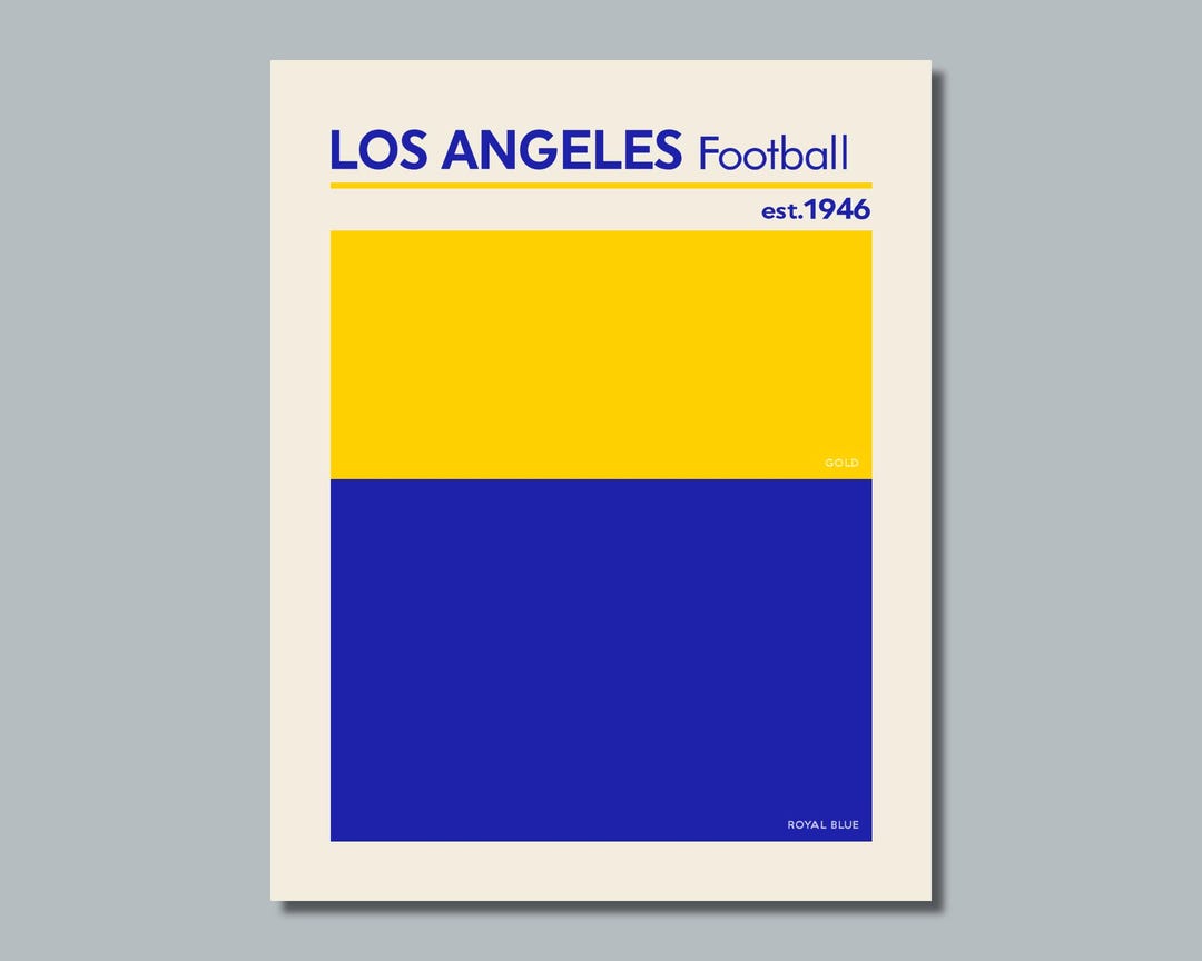 LOS ANGELES RAMS Comparable Football Color Swatch Photo Picture Poster ...