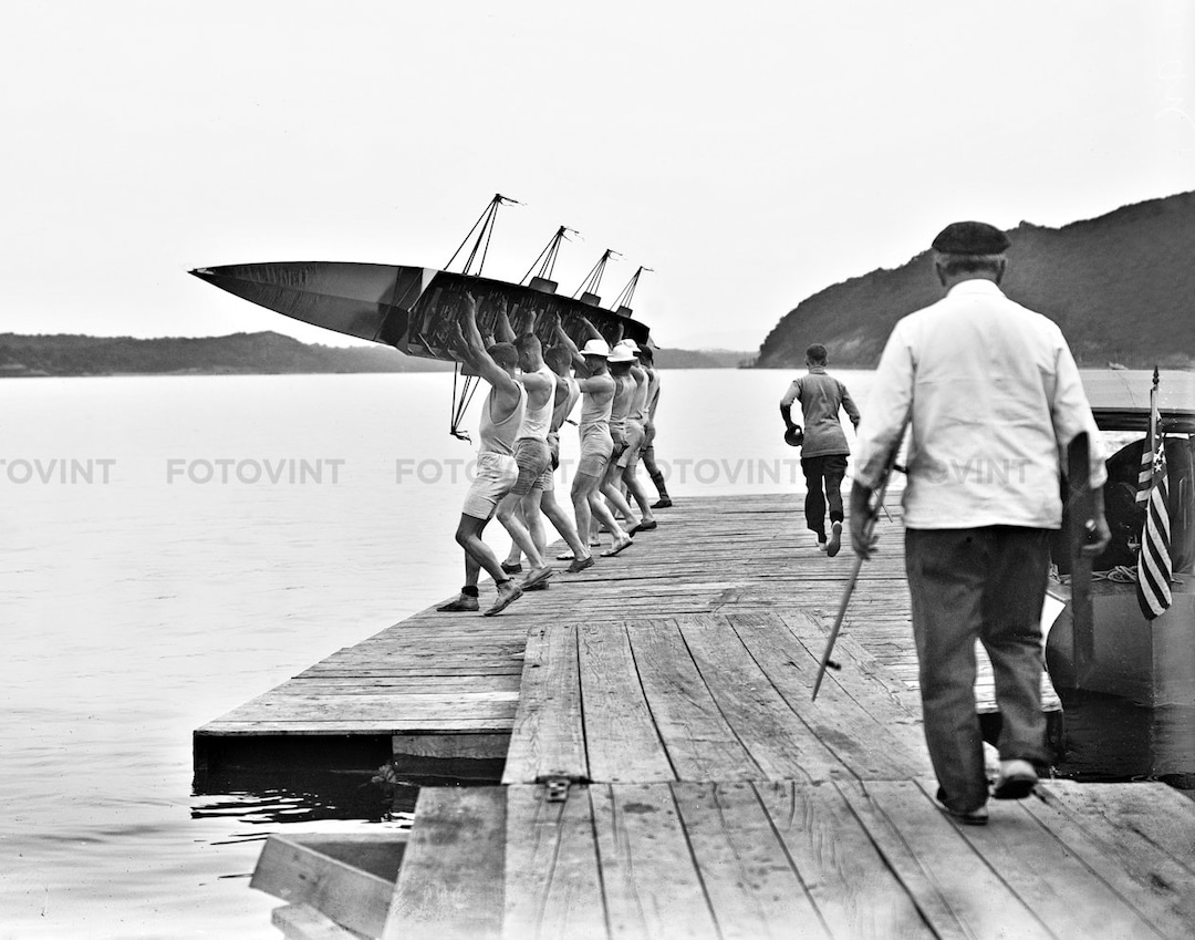 1911 CORNELL ROWING TEAM Crew Photo Picture Vintage Shell Photograph ...