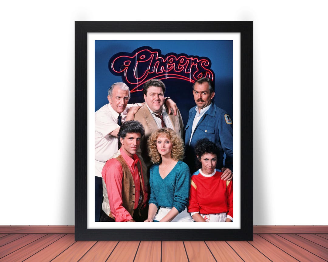 Framed CHEERS Cast Sam, Diane, Carla, Coach, Norm & Cliff Photo Picture ...