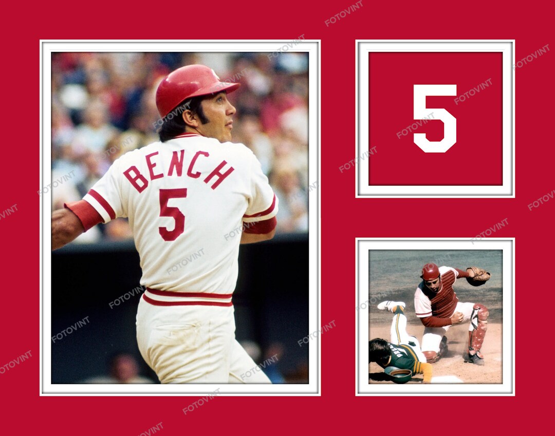 JOHNNY BENCH Cincinnati Reds Photo Picture Collage Print BASEBALL ...