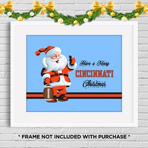 CINCINNATI BENGALS Christmas Photo Picture SANTA Claus Holiday ...