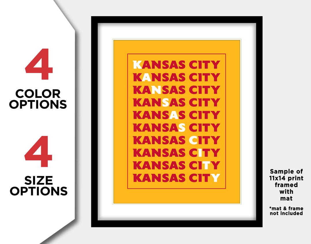 KANSAS CITY CHIEFS Photo Picture Football Team Letter Print Fan Poster ...