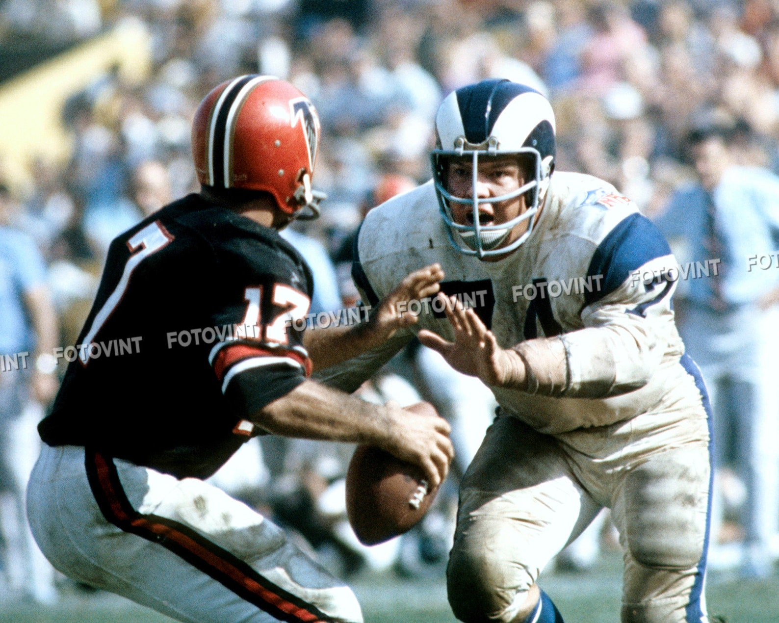 MERLIN OLSEN Photo Picture Los Angeles RAMS Vintage Football Photograph ...