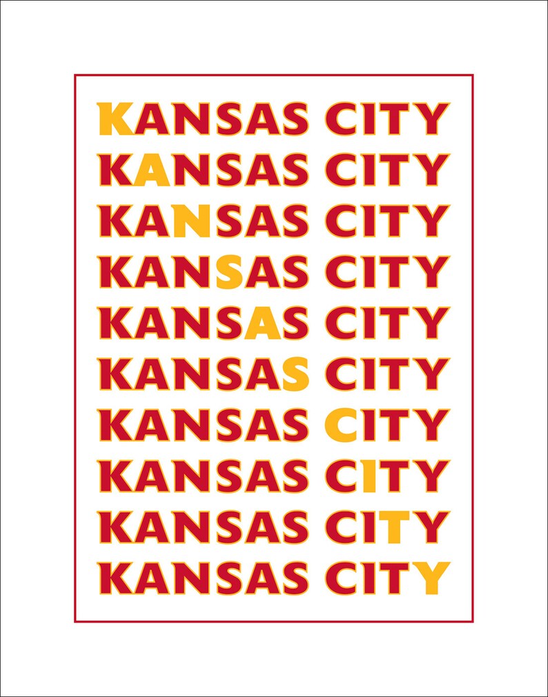KANSAS CITY CHIEFS Photo Picture Football Team Letter Print - Etsy