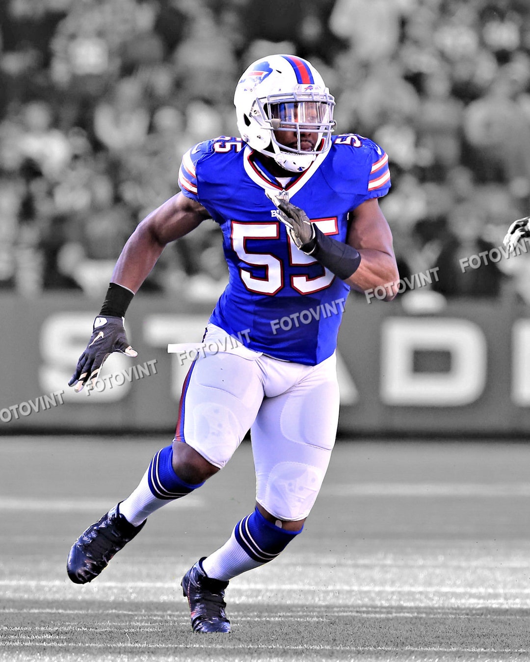 JERRY HUGHES Photo Picture BUFFALO Bills Football Spotlight Photograph ...