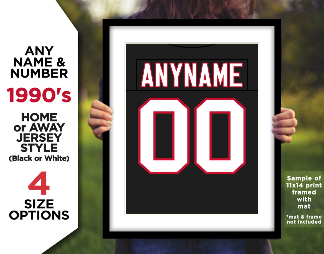 ATLANTA FALCONS 1990's Style Jersey Photo Art any Custom Name & Number ...