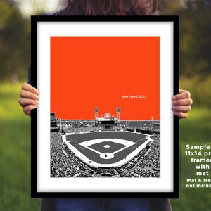 ORACLE PARK Photo Picture San Francisco GIANTS Baseball Skyline Poster ...
