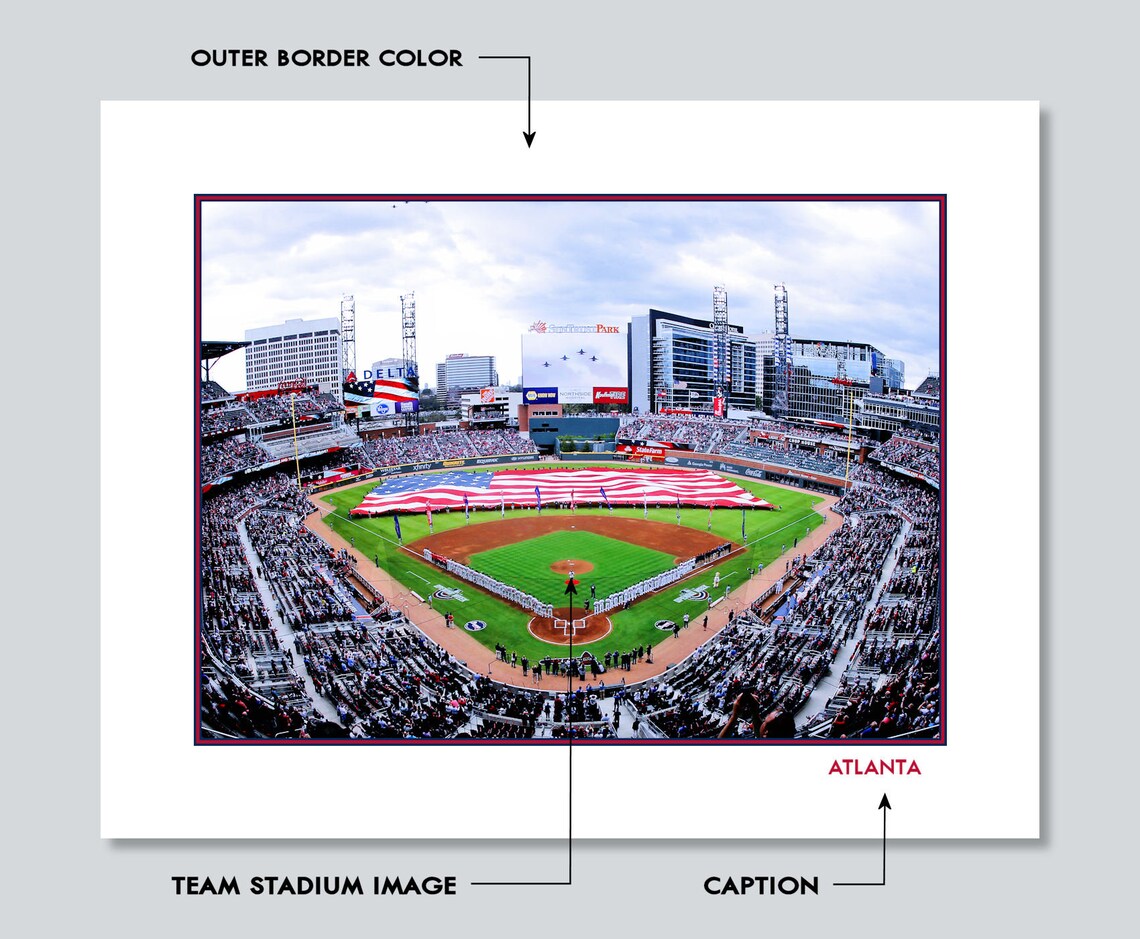 ATLANTA BRAVES Photo Poster TRUIST Park Baseball Stadium - Etsy