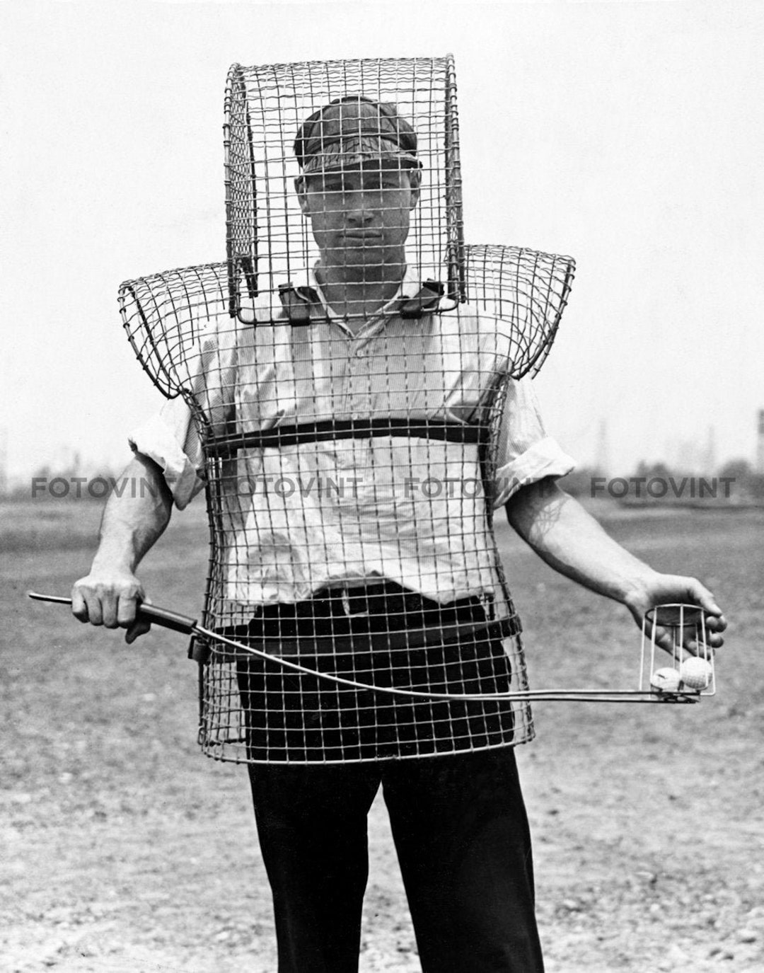 Vintage GOLF CADDY Photo Picture GOLFER Armor 1920s Golfing B&W Old ...
