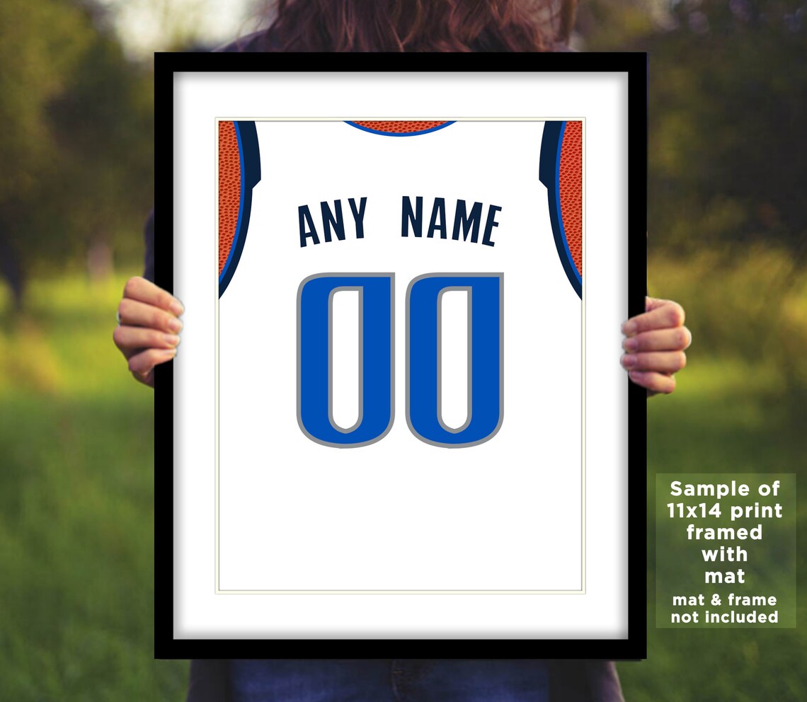 DALLAS MAVERICKS Jersey Photo Poster ANY Custom Name & Number - Etsy