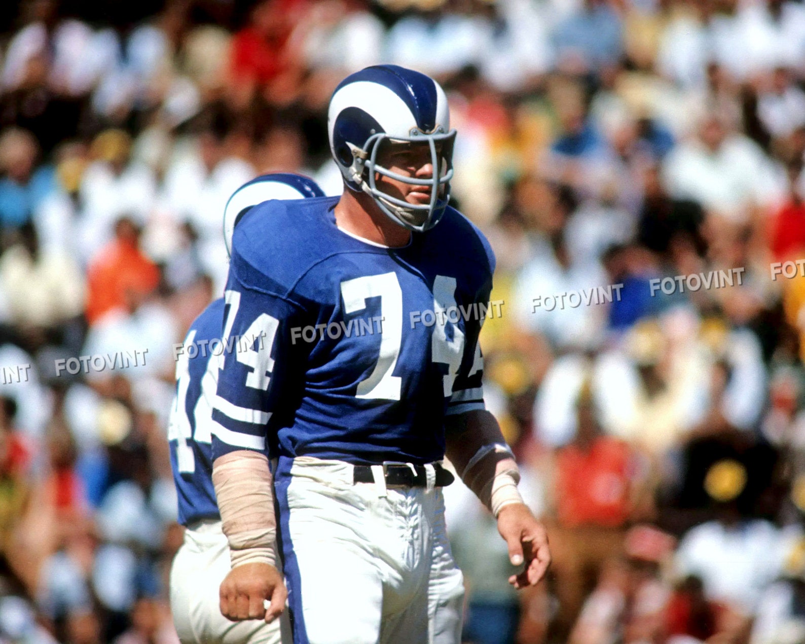 MERLIN OLSEN Photo Picture Los Angeles RAMS Vintage Football - Etsy