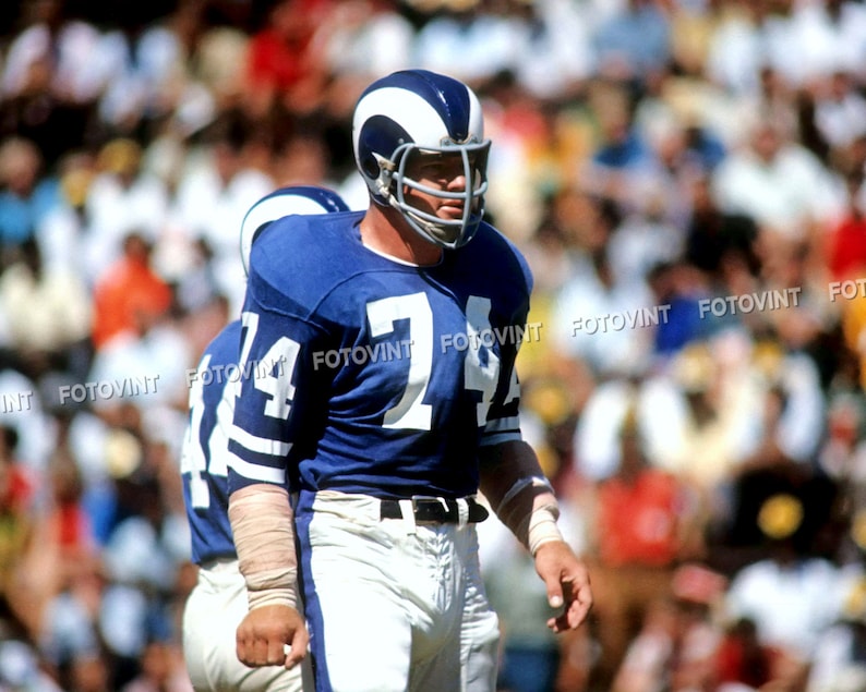 MERLIN OLSEN Photo Picture Los Angeles RAMS Vintage Football - Etsy