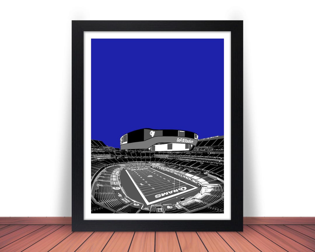 Framed LOS ANGELES RAMS Sofi Stadium Skyline Photo Picture Football ...