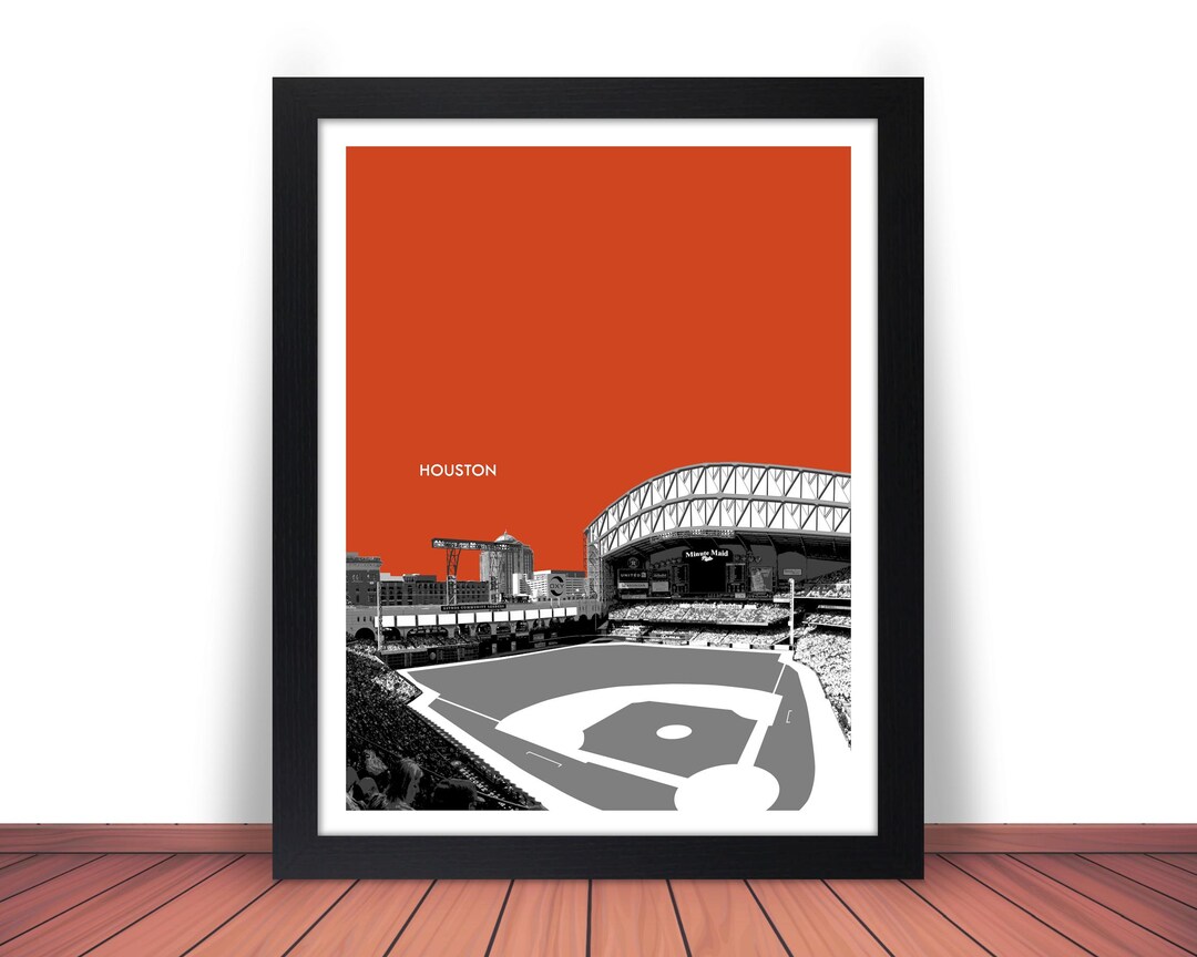 MINUTE MAID PARK Houston Astros Photo Picture Baseball Stadium Skyline ...