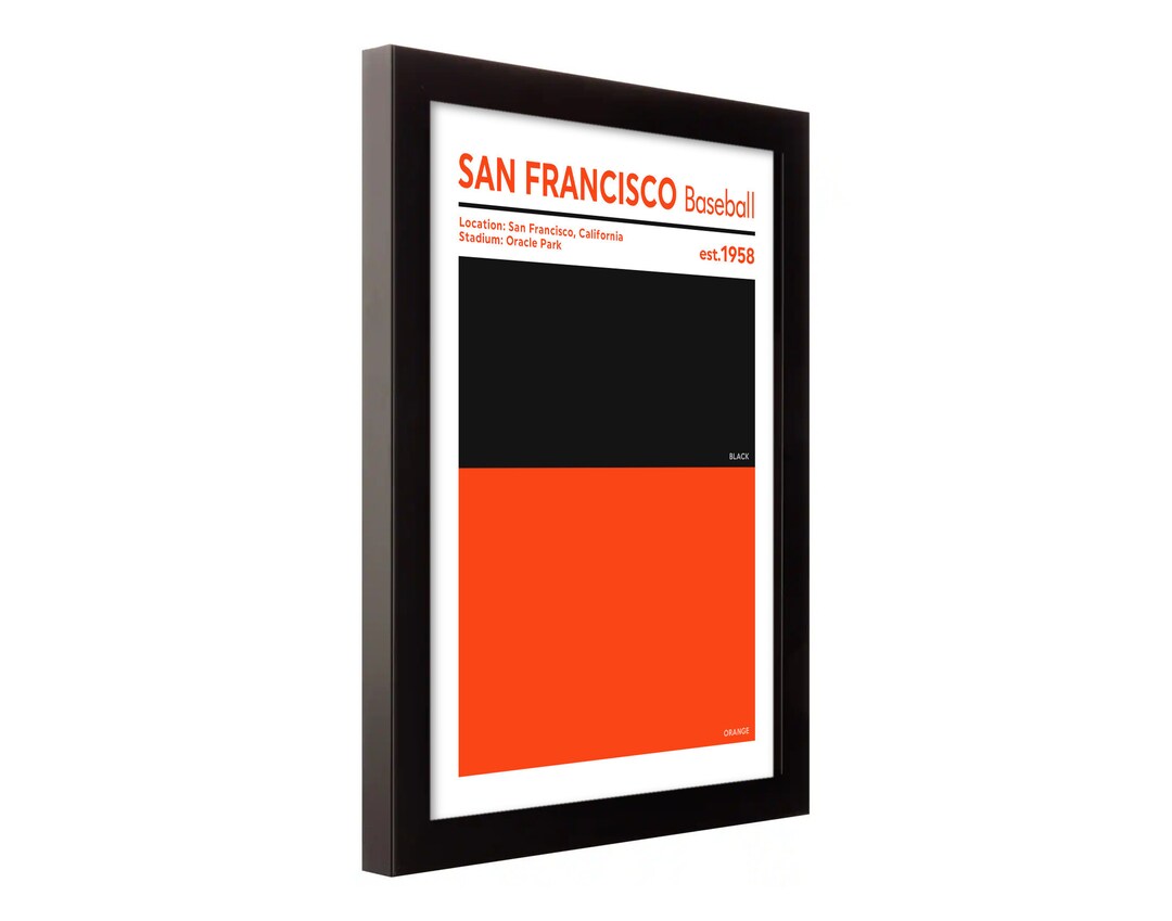 Framed SAN FRANCISCO GIANTS Team Color Swatch Photo Picture Baseball ...