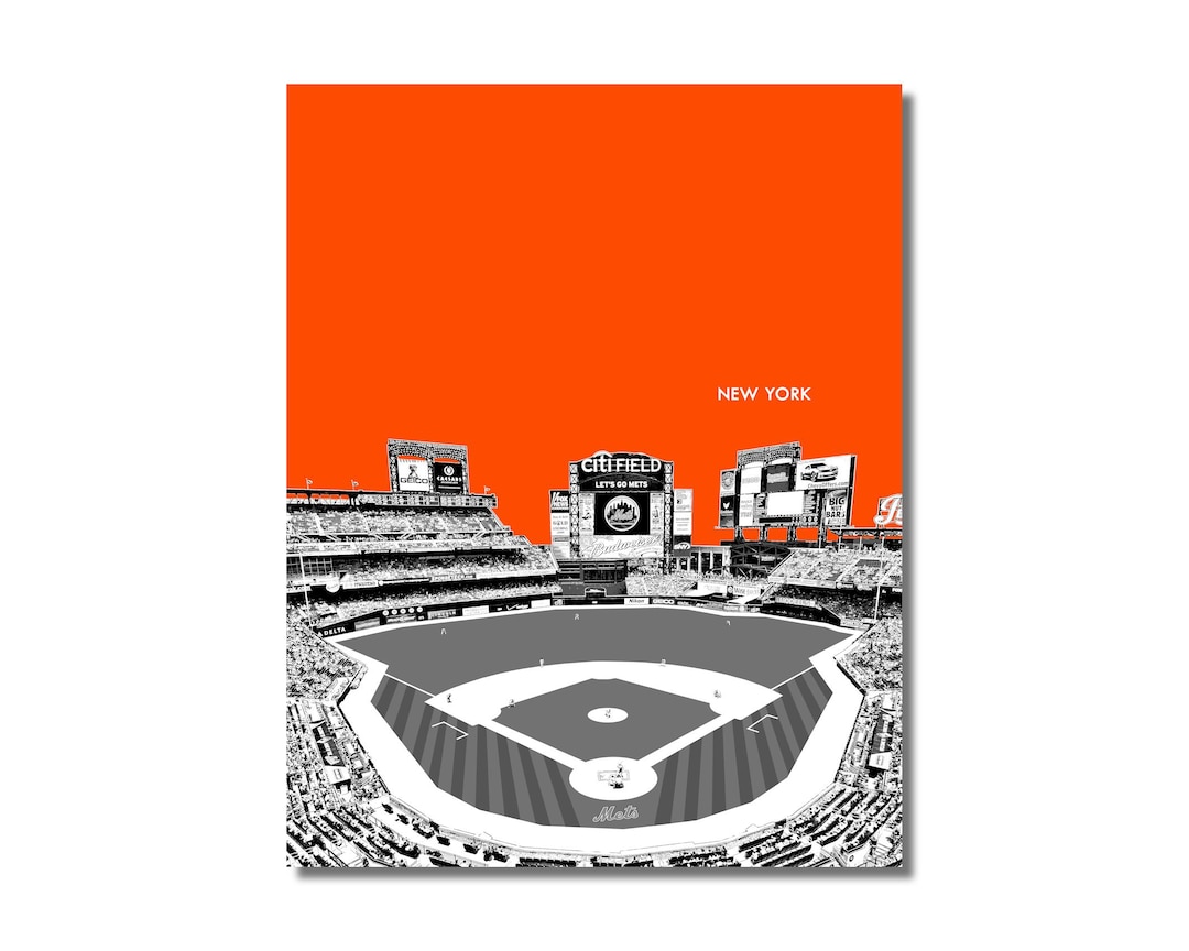 New York Mets CITI FIELD Photo Picture Baseball Stadium Skyline Poster ...