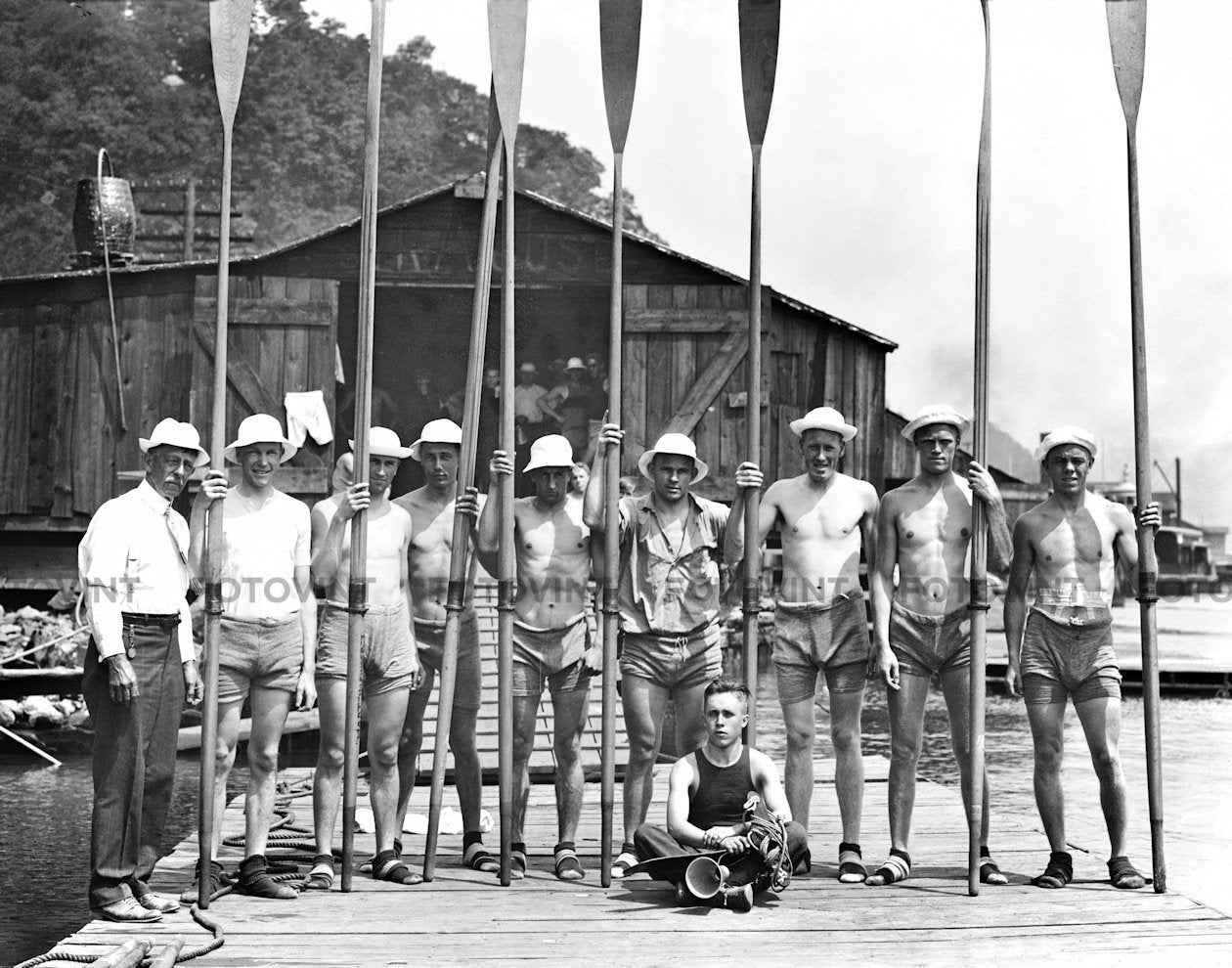 1910 SYRACUSE ROWING TEAM Crew Photo Picture Nautical Art Photograph ...