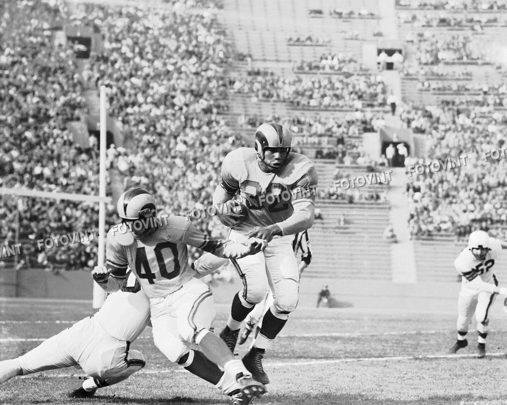 DAN TOWLER Photo Picture Los Angeles RAMS 1950s Vintage Football ...