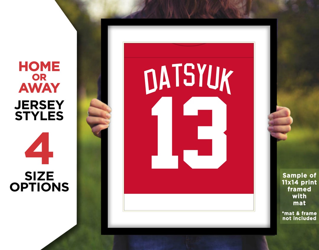 PAVEL DATSYUK Jersey Photo Picture Art DETROIT Red Wings Hockey Poster ...