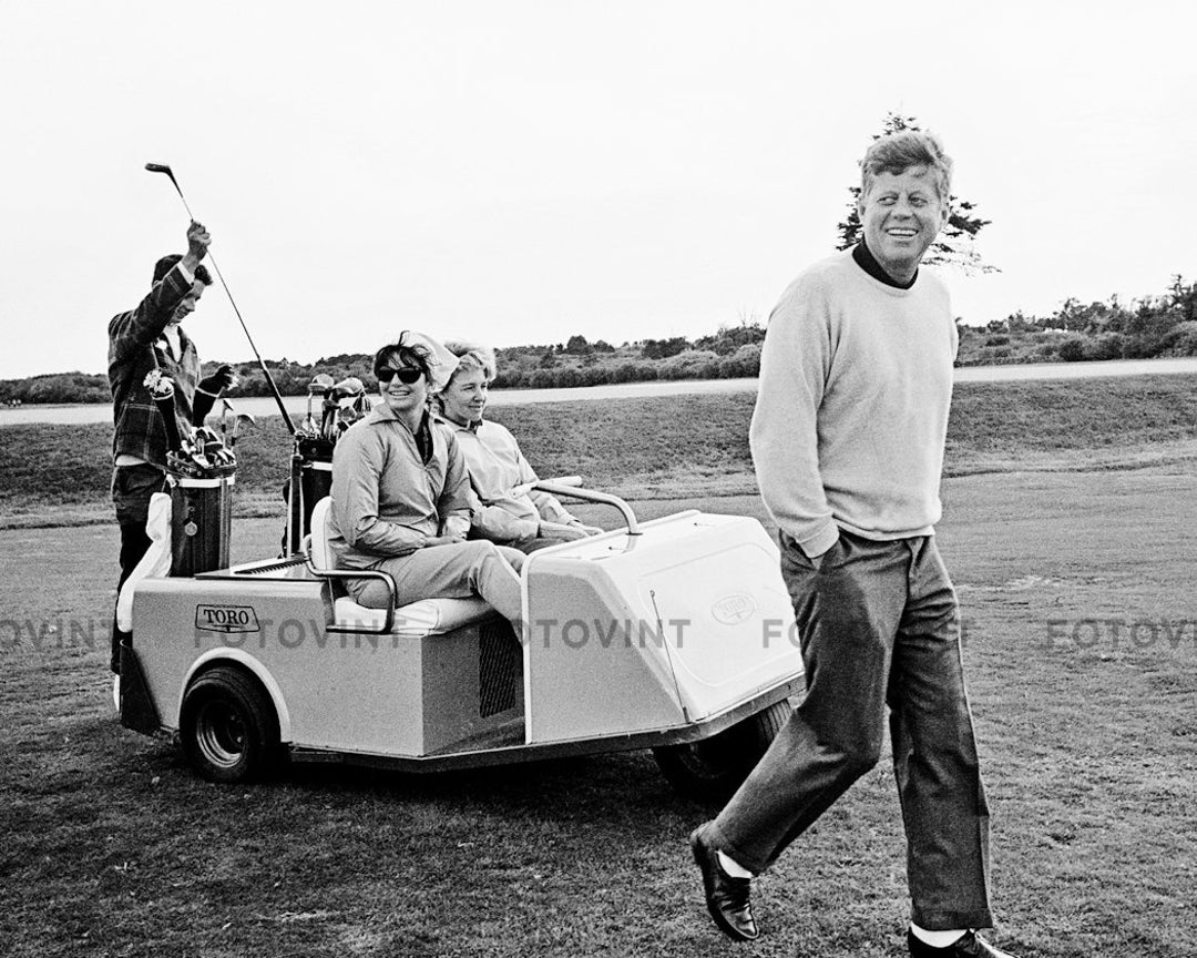 John & Jackie Kennedy JFK 8x10 Photo Picture PRESIDENT Golf Photograph ...