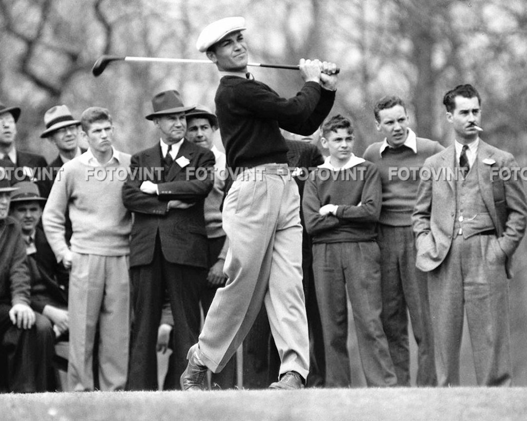 BEN HOGAN Golf Photo Picture VINTAGE 1940 Wyndham Open Swing Photograph ...