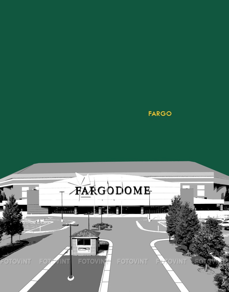NDSU BISON Football Photo Poster North Dakota State FARGODOME | Etsy